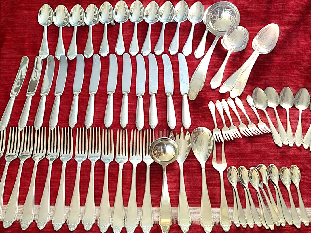 Art Deco Cutlery Set for 12 Persons - Etsy