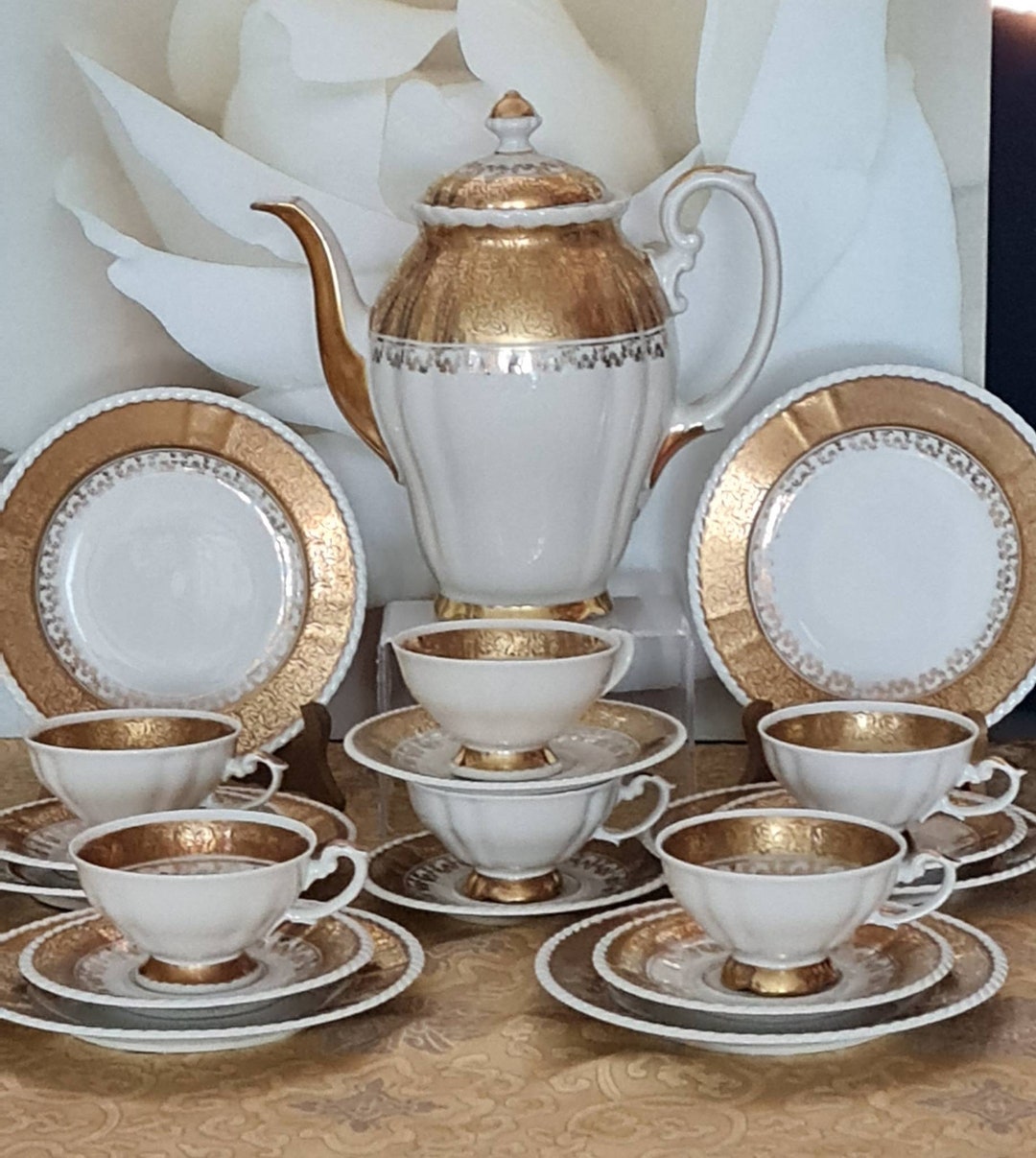 Gold Tea Service From Rudolf Wächter Germany, Art Home Deco, Gift Idea ...