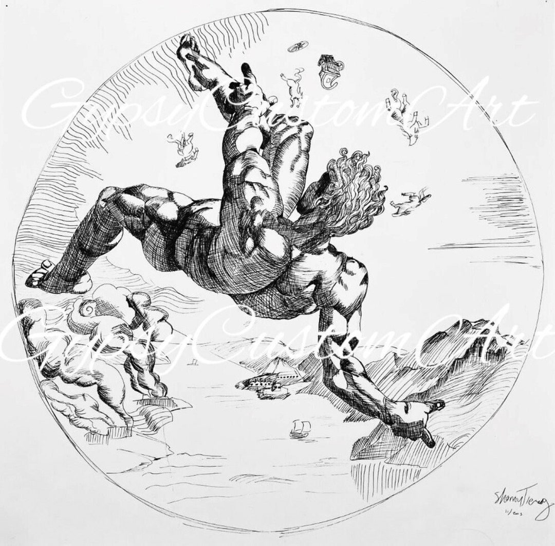 Fall of Phaeton, Artwork, Print 24x24 - Etsy