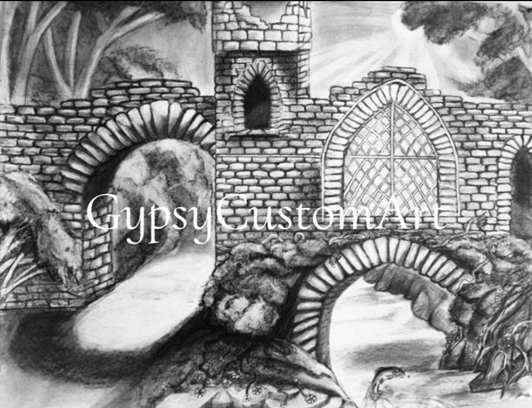 Stone Archway Bridge, Original Artwork, Wrapped Canvass Print 12x16 - Etsy