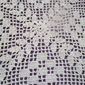 Crochet Square Doily, Lace Doily, Crochet Filet Doily - Etsy