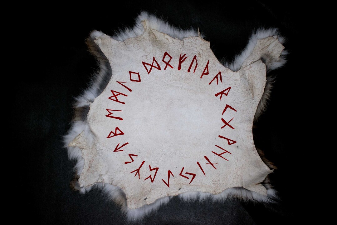 Runic Circle Rabbit Hide Altar Cloth - Etsy