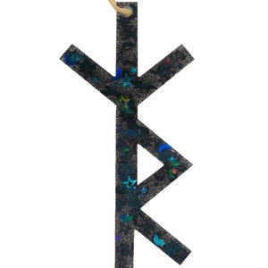 Safe Travels Bindrune Talisman Rear View Mirror Hanger, Keychain or ...