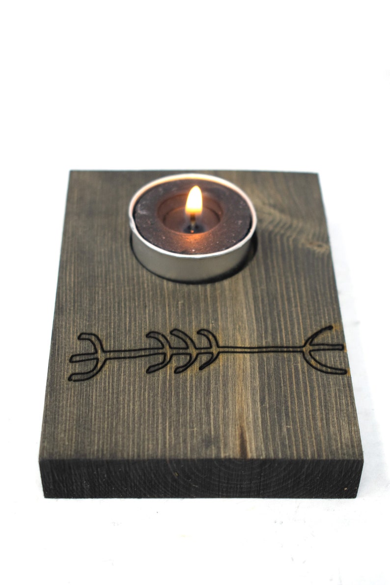 Protection Stave Tealight Candle Holder Odin Witch Pagan - Etsy