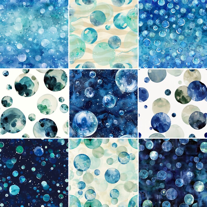 Bubble Seamless Pattern Bubble Digital Paper Instant Download Digital ...
