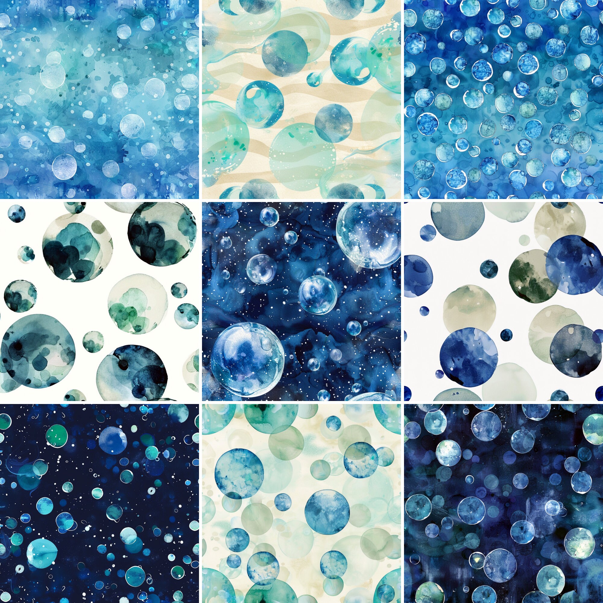 Bubble Seamless Pattern Bubble Digital Paper Instant Download Digital ...