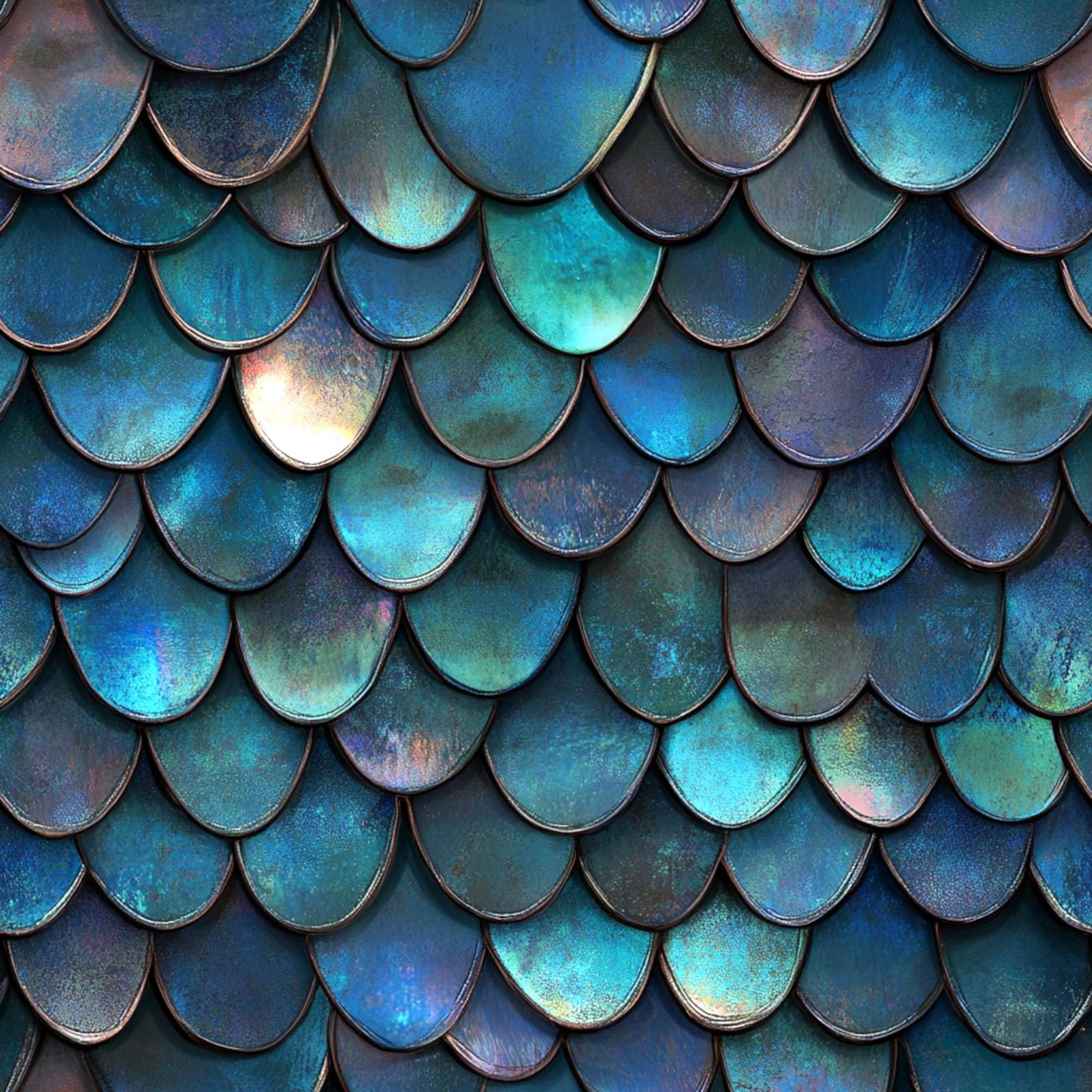 Fish Scale Seamless Pattern Background | Digital Download | Printable ...