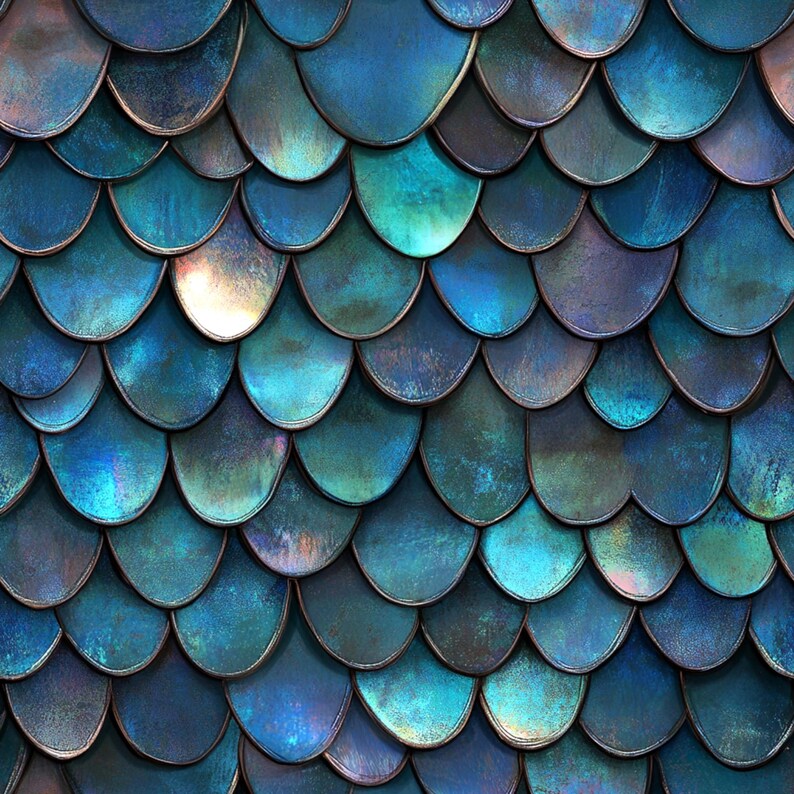 Fish Scale Seamless Pattern Background | Digital Download | Printable ...