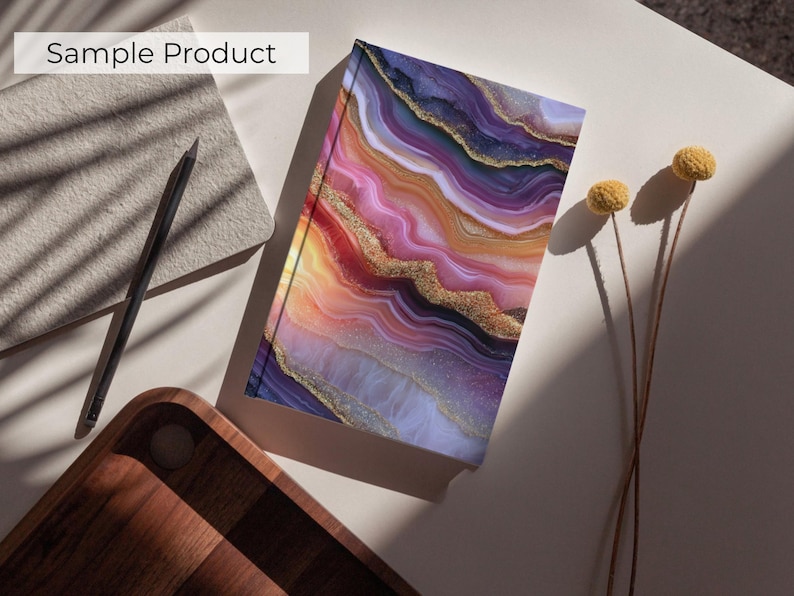 Sunset Rainbow Agate Digital Paper | Seamless Marble Background for ...