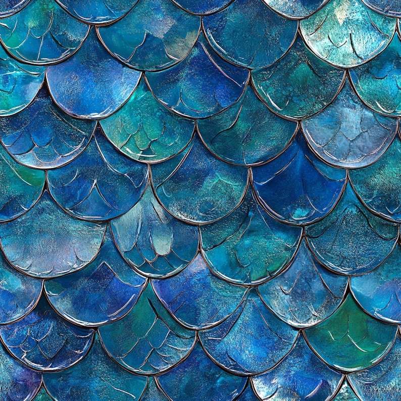 Fish Scale Seamless Pattern Background | Digital Download | Printable ...