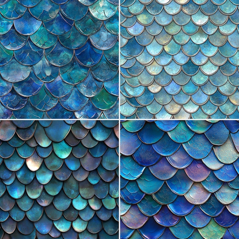 Fish Scale Seamless Pattern Background | Digital Download | Printable ...