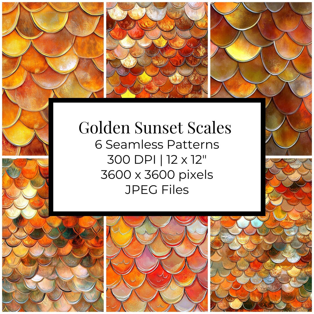Fish Scale Seamless Pattern Background | Digital Download | Printable ...