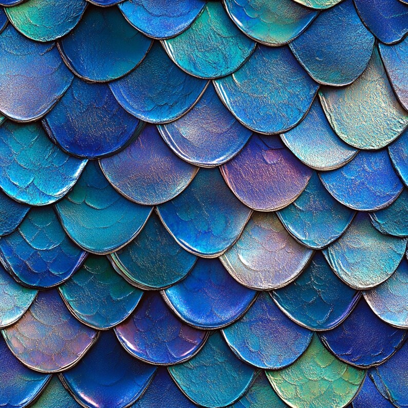 Fish Scale Seamless Pattern Background | Digital Download | Printable ...