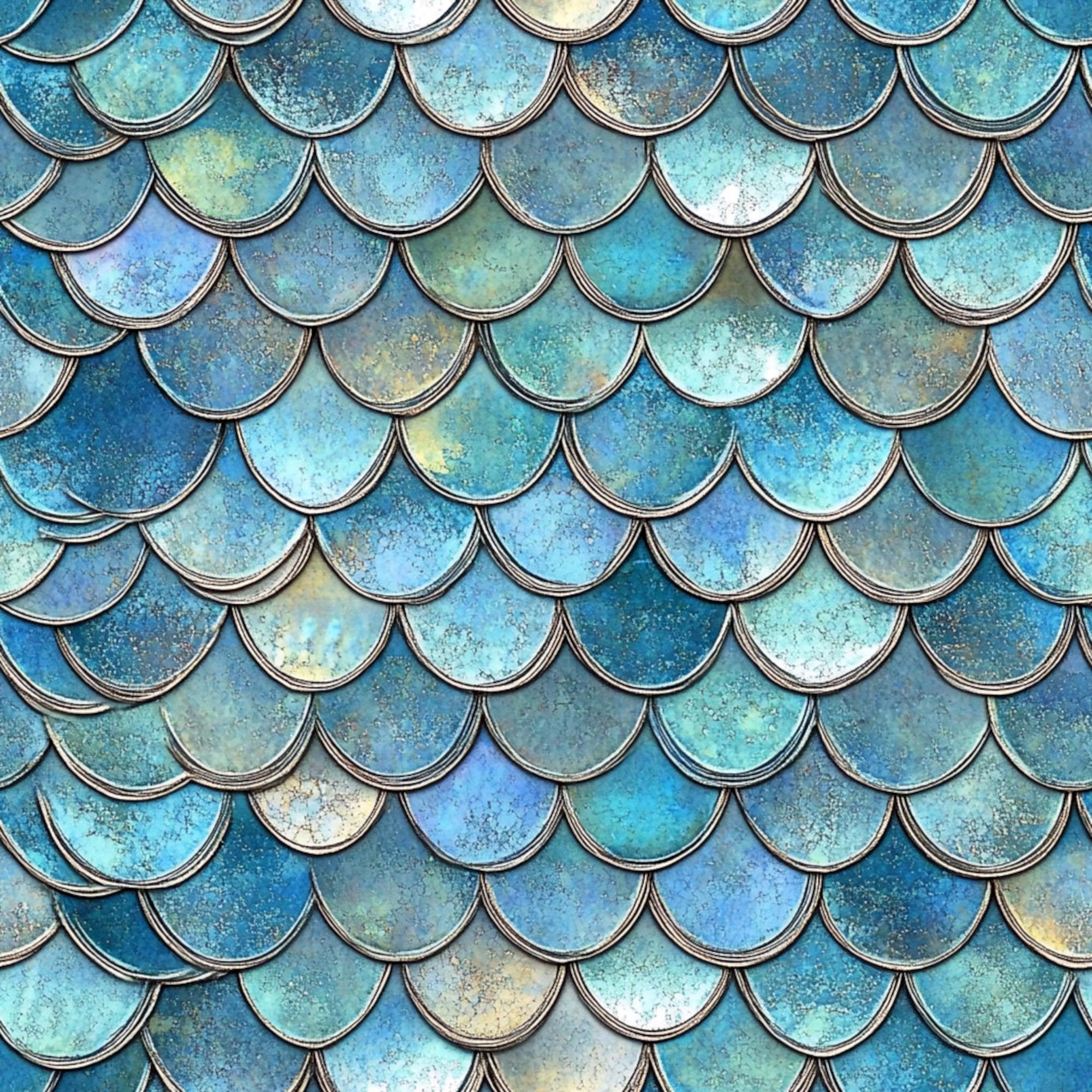 Fish Scale Seamless Pattern Background | Digital Download | Printable ...