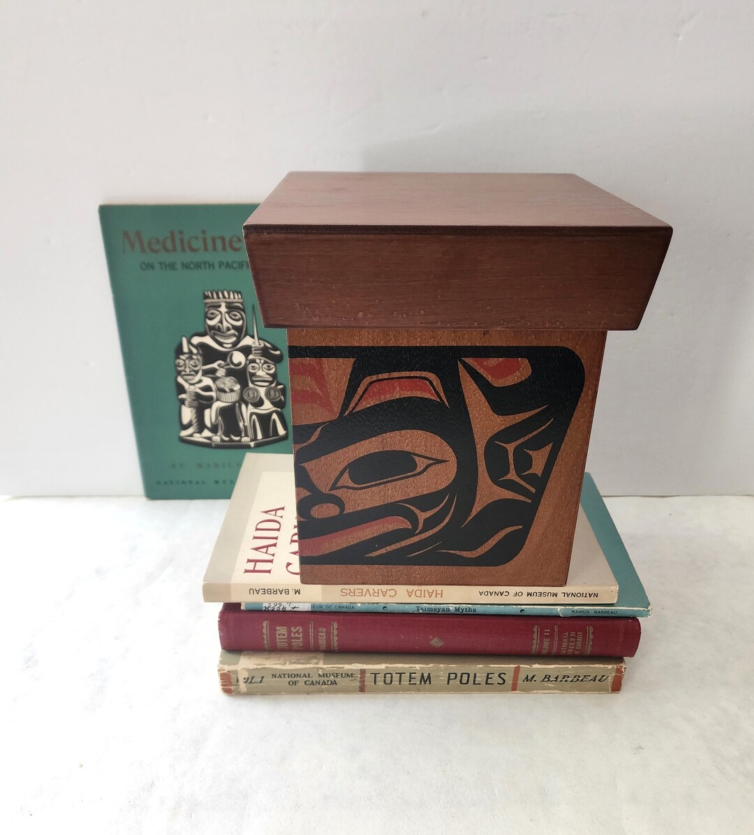 Haida Cedar Box, Northwest Coast First Nations, Bentwood Box, Red ...