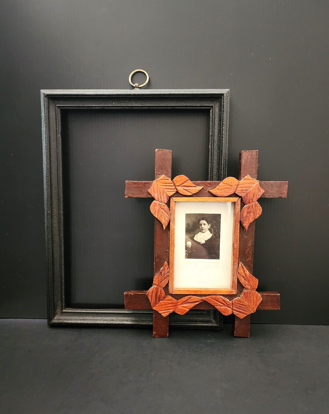 Small Adirondack Frame & Antique Photo. Finely Crafted Corners ...