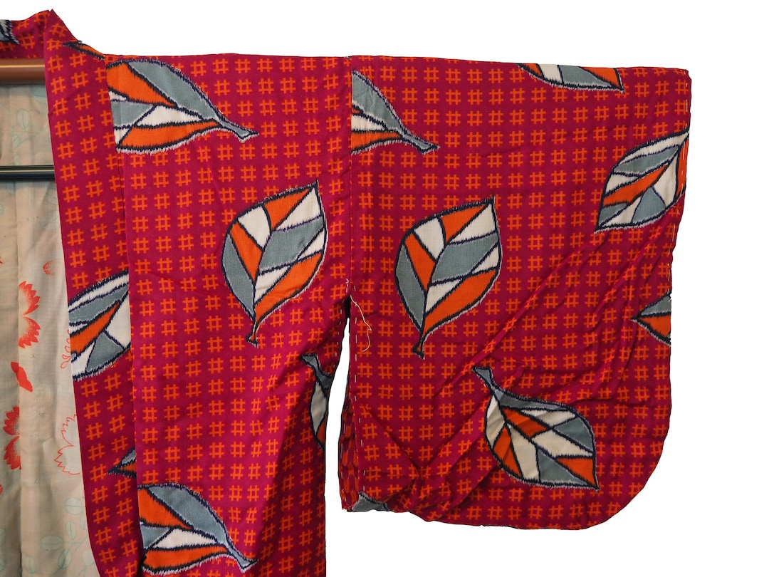 Antique Authentic Japanese Haori Jacket Kimono Jacket, Red Haori ...