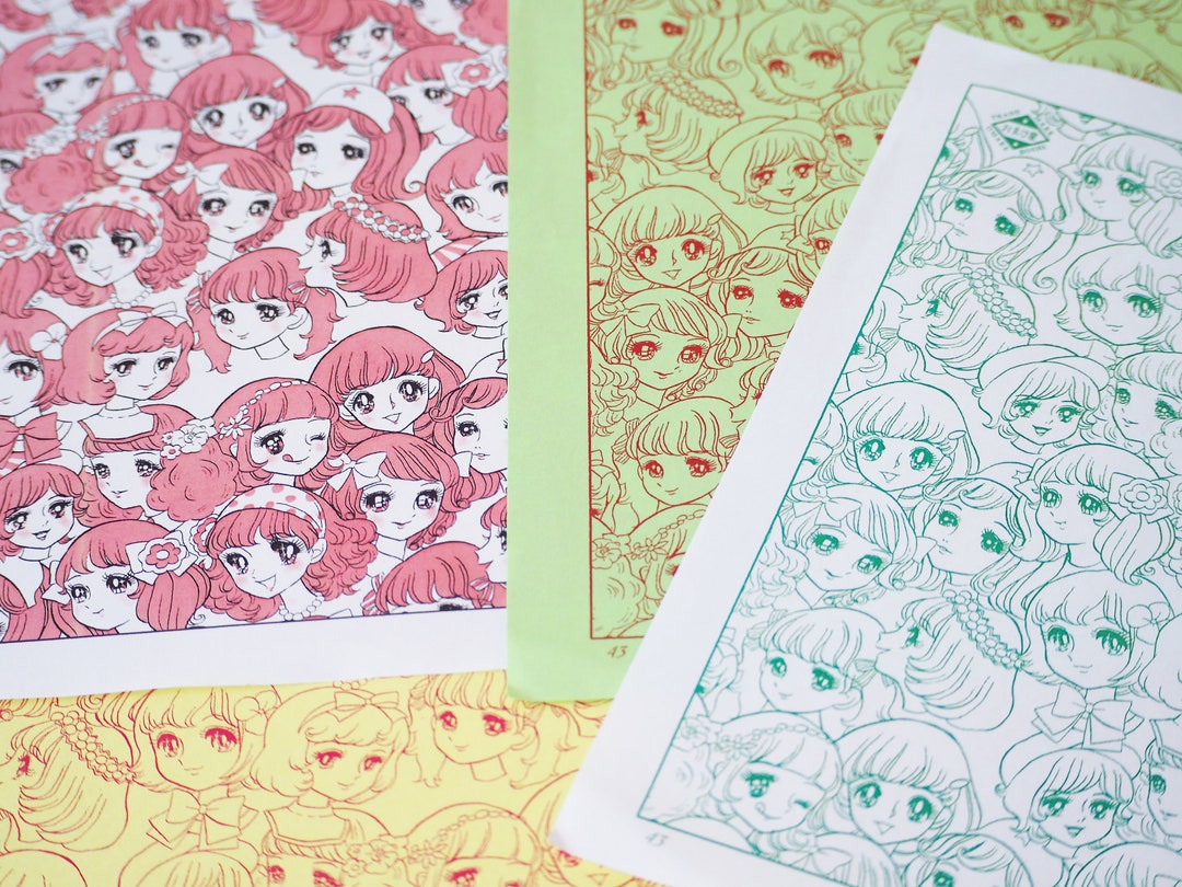 Japanese Artist Riso Print, Kawaii Art, Retro Art, Retro Inspired ...