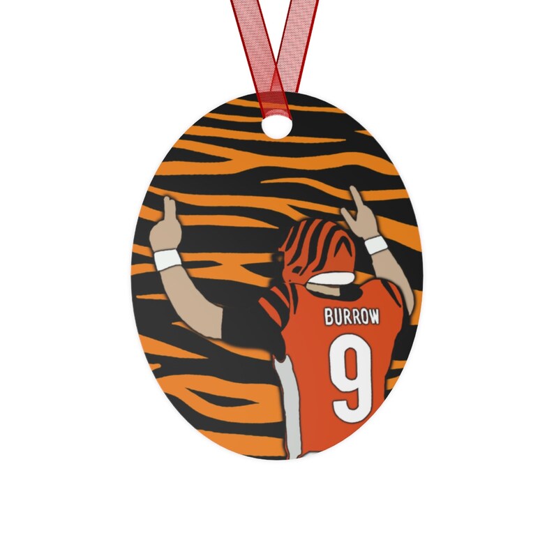 Cincinnati Bengals Joe Burrow Metal Ornaments - Etsy
