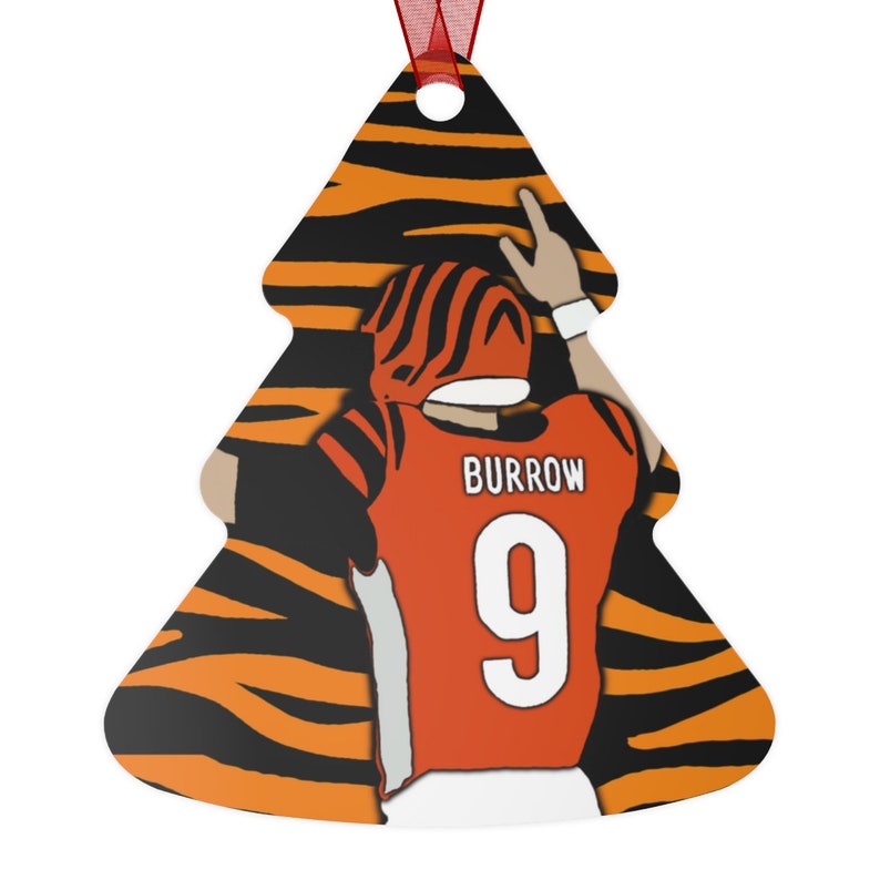 Cincinnati Bengals Joe Burrow Metal Ornaments - Etsy