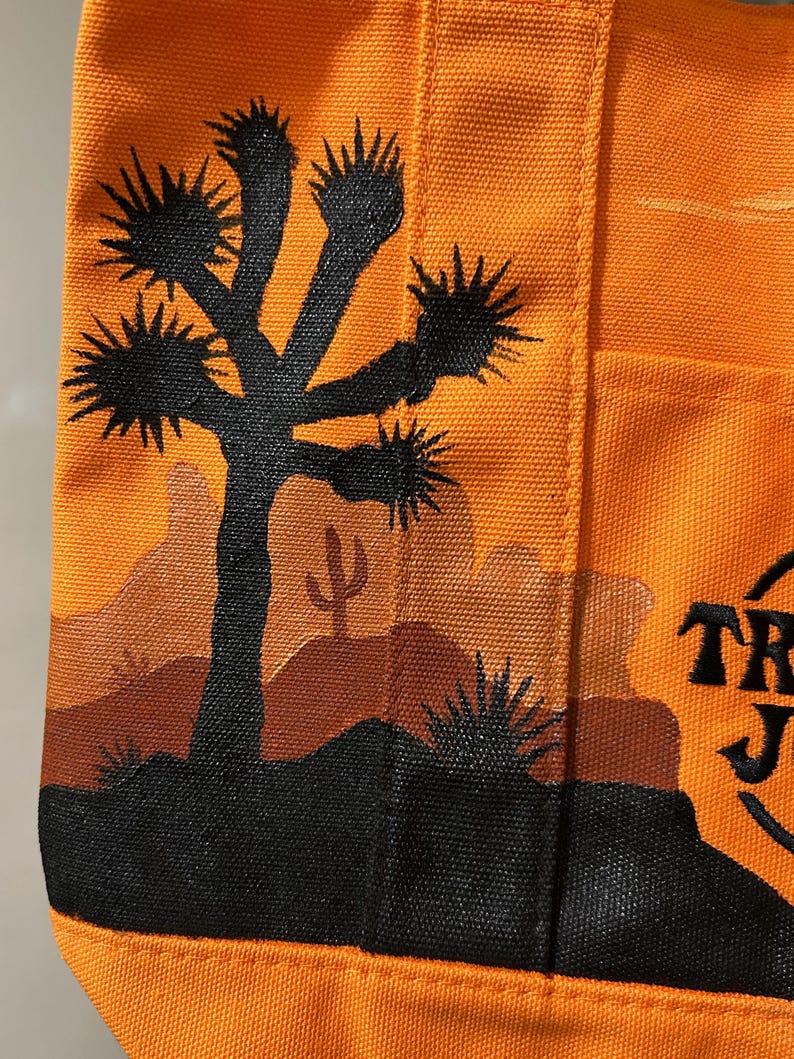 Hand-painted Trader Joe's Mini Canvas Tote – Joshua Tree / National ...