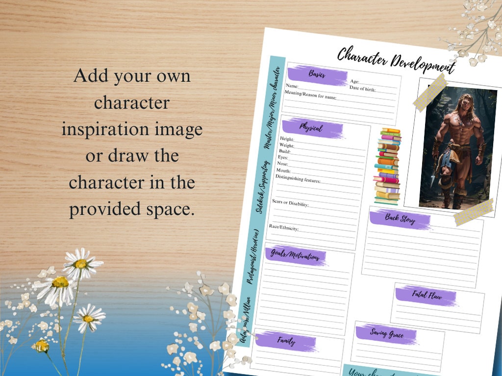 Character Worksheet - Etsy