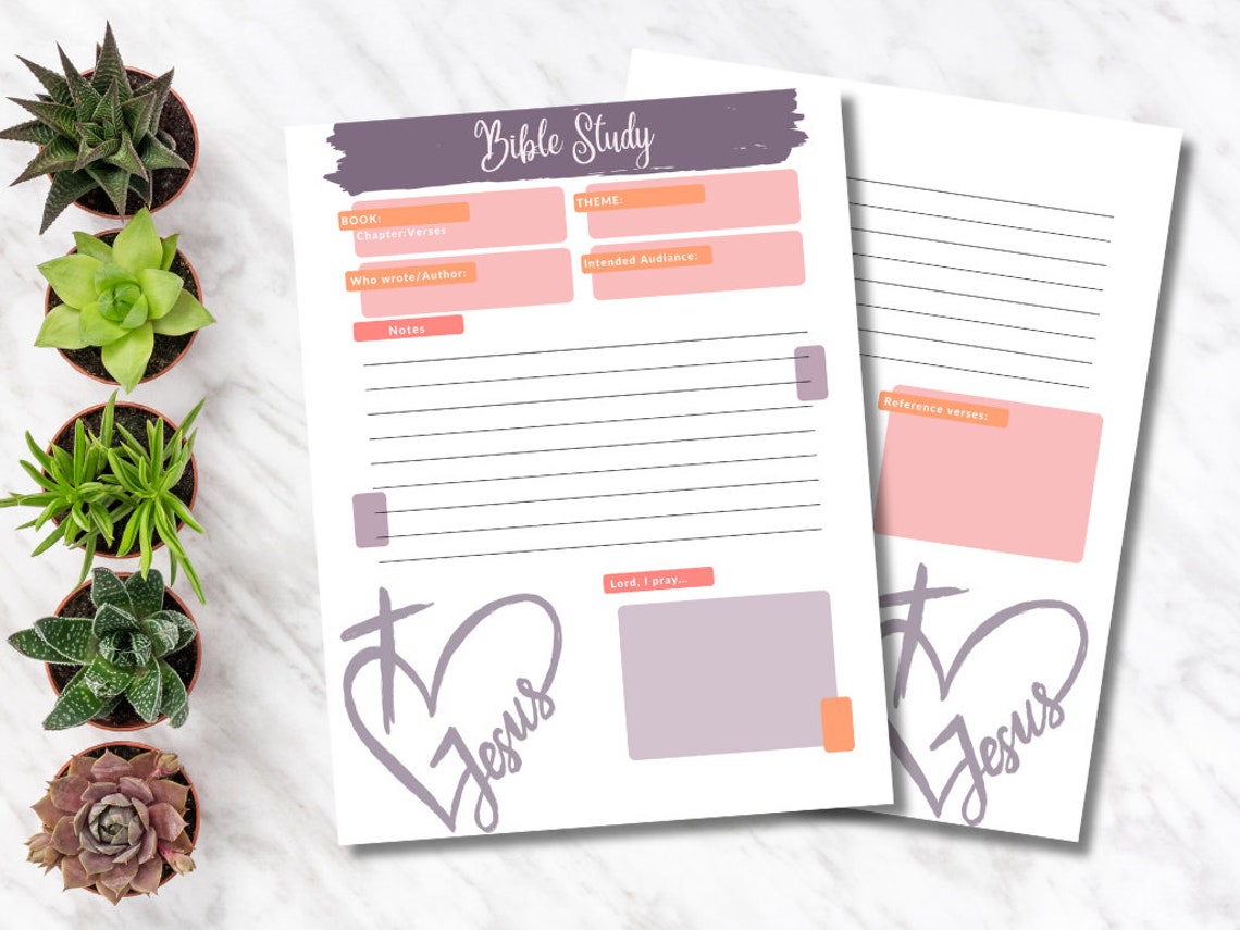 Daily Bible Study Pages - Etsy