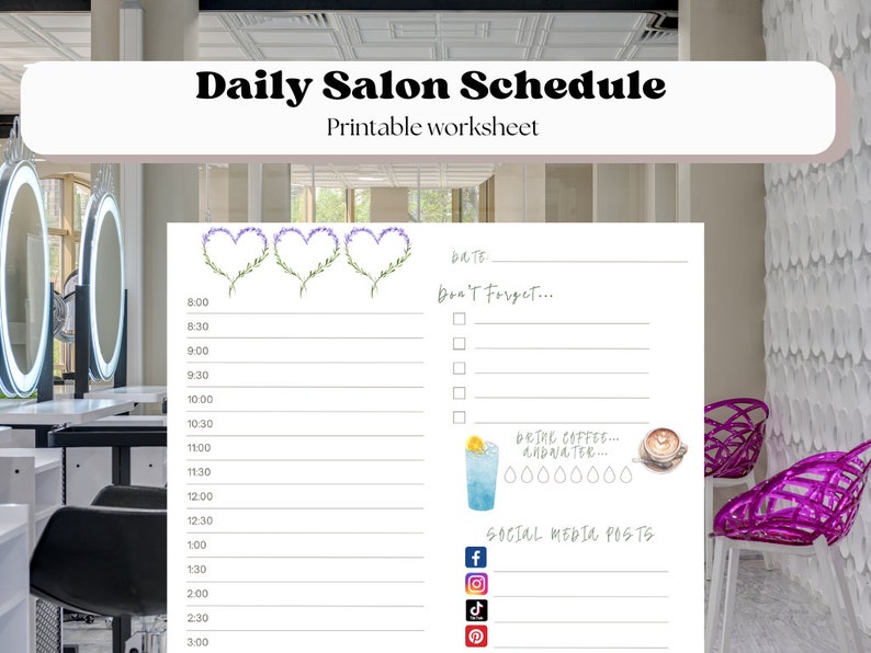 Daily Salon Scheduler - Etsy