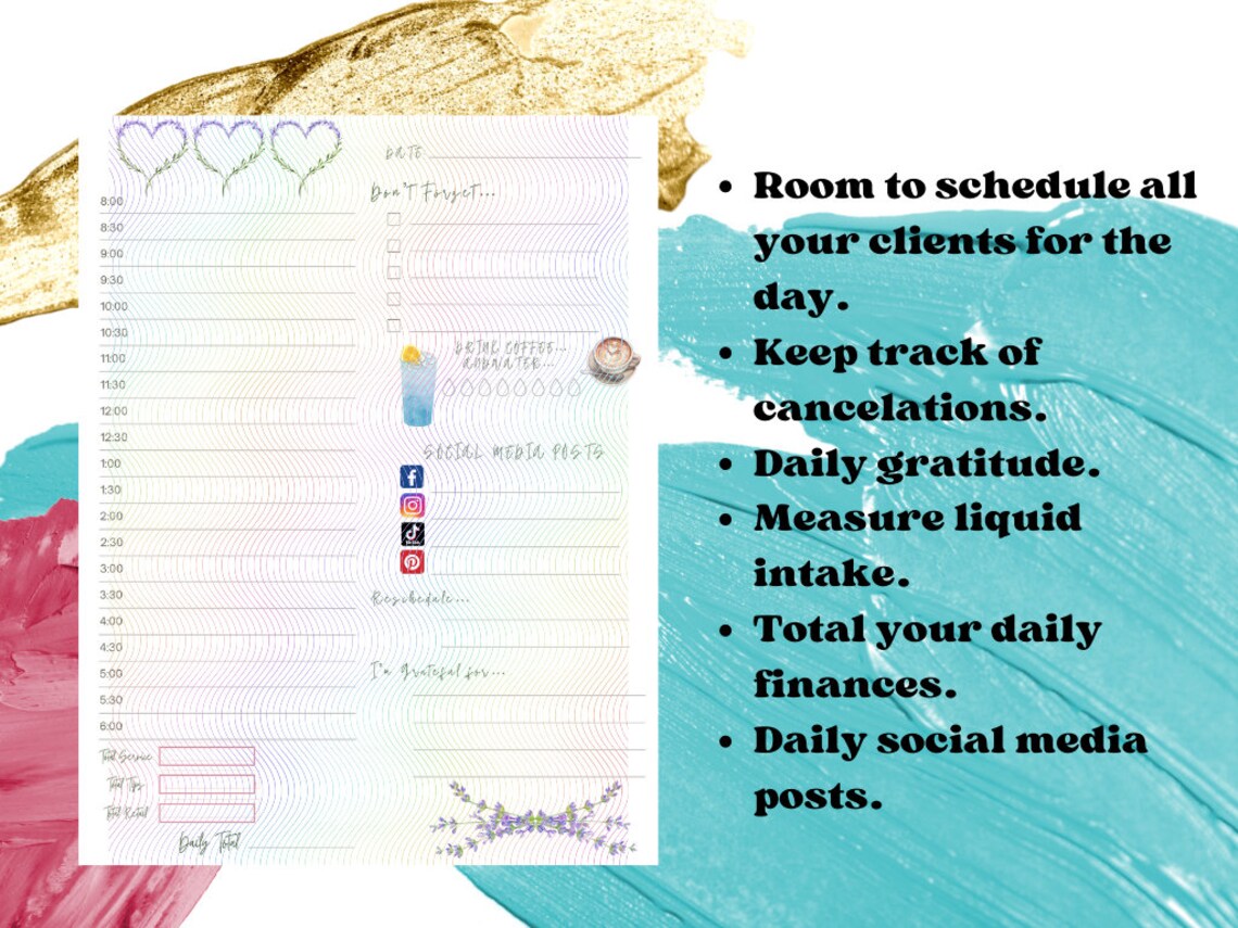 Daily Salon Scheduler - Etsy