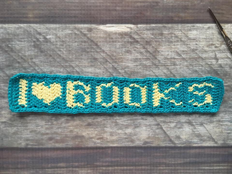 I Love Books Bookmark, Crochet Bookmark, Crochet Graph - Etsy