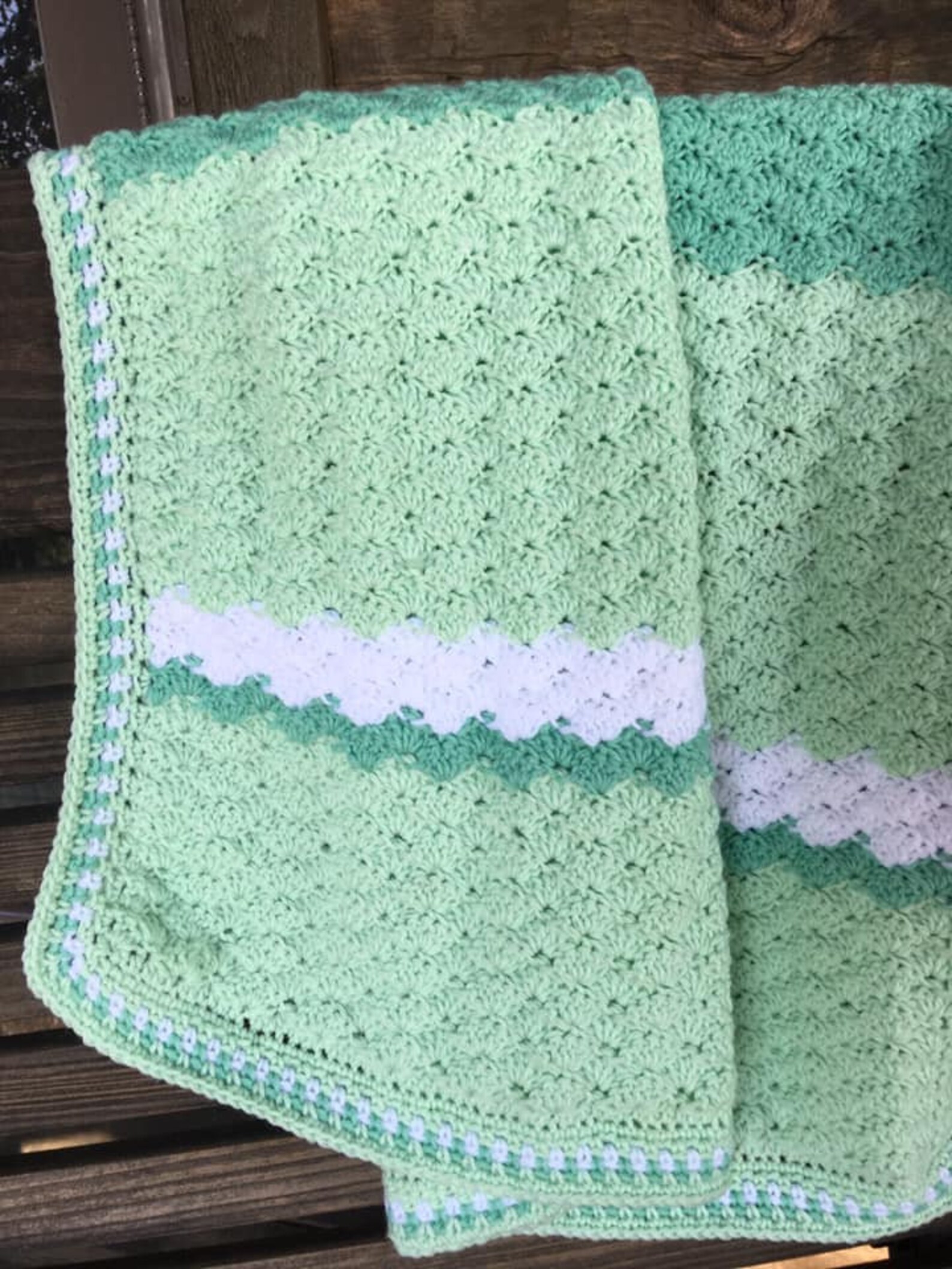 Easy Shell Baby Blanket, Crochet Baby Blanket Pattern, Crochet Shell ...