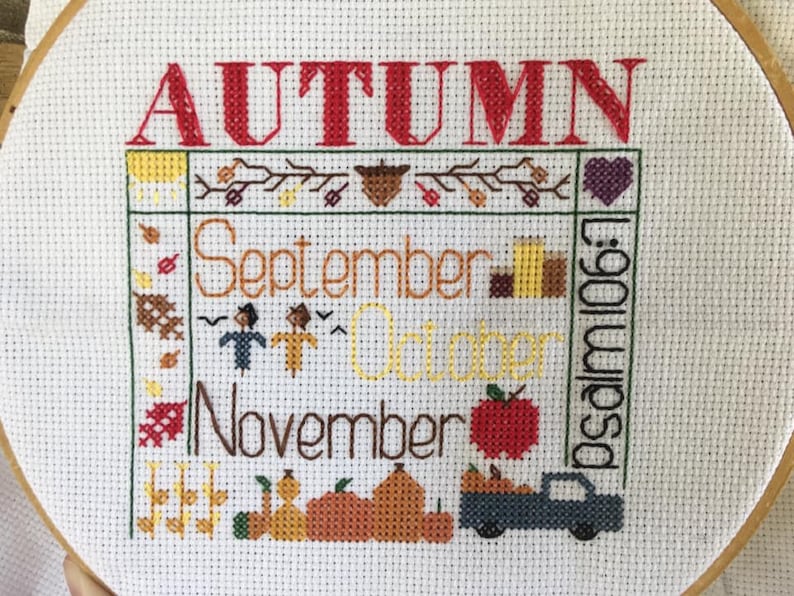 Autumn Fall Cross Stitch Pattern - Etsy