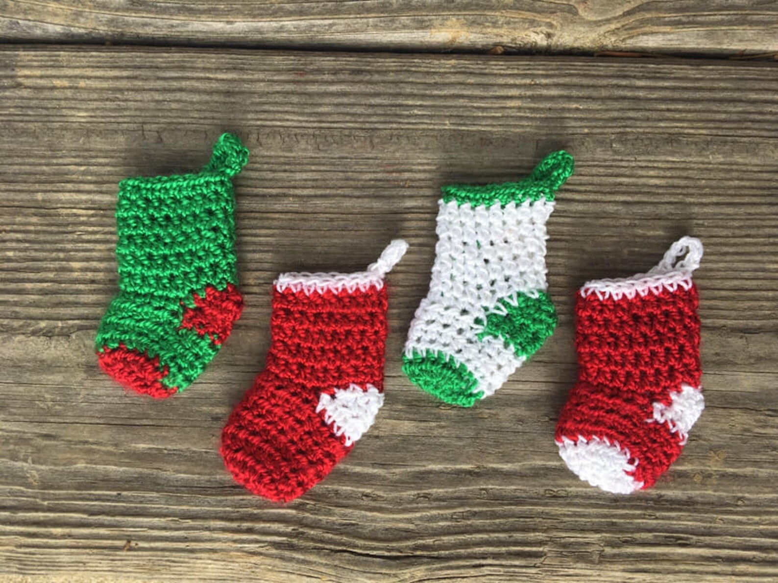 Crochet Christmas Stocking Ornament Pattern, Crochet Ornament ...