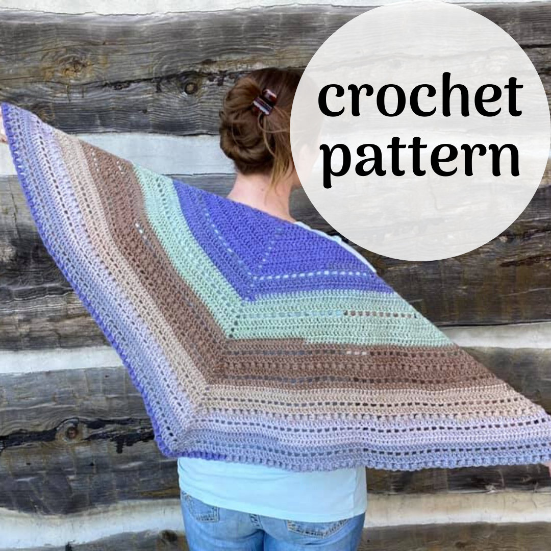 Evie's Crochet Shawl, Easy Crochet Shawl Pattern, Crochet Wrap Pattern ...