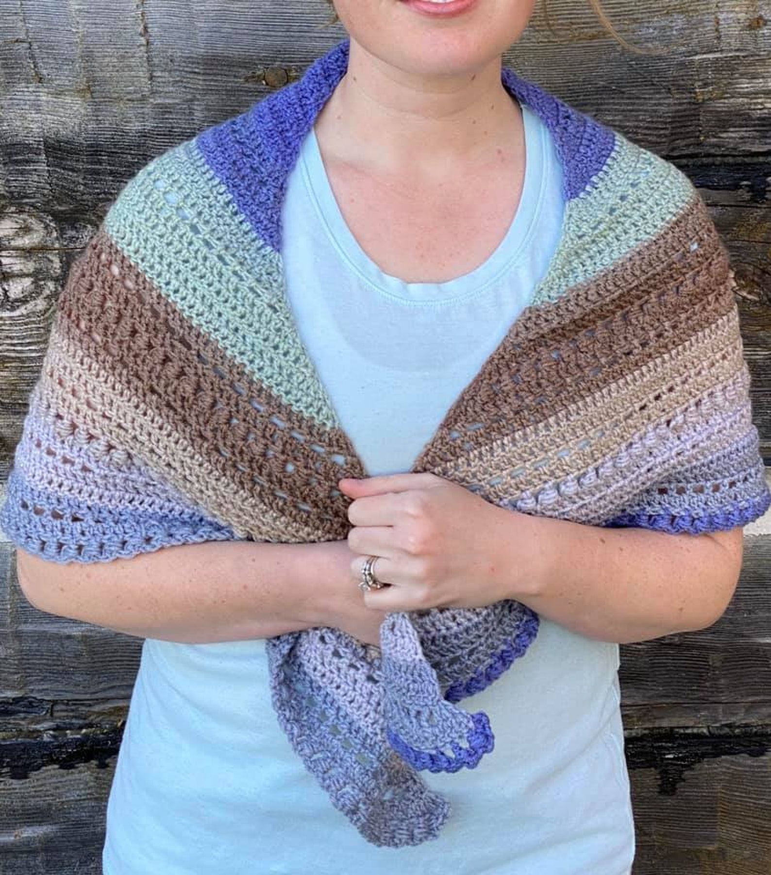 Evie's Crochet Shawl, Easy Crochet Shawl Pattern, Crochet Wrap Pattern ...