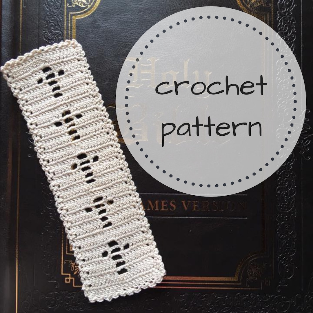 Crochet Solid Cross Bookmark Pattern, Cross Bookmark, Crochet Cross ...