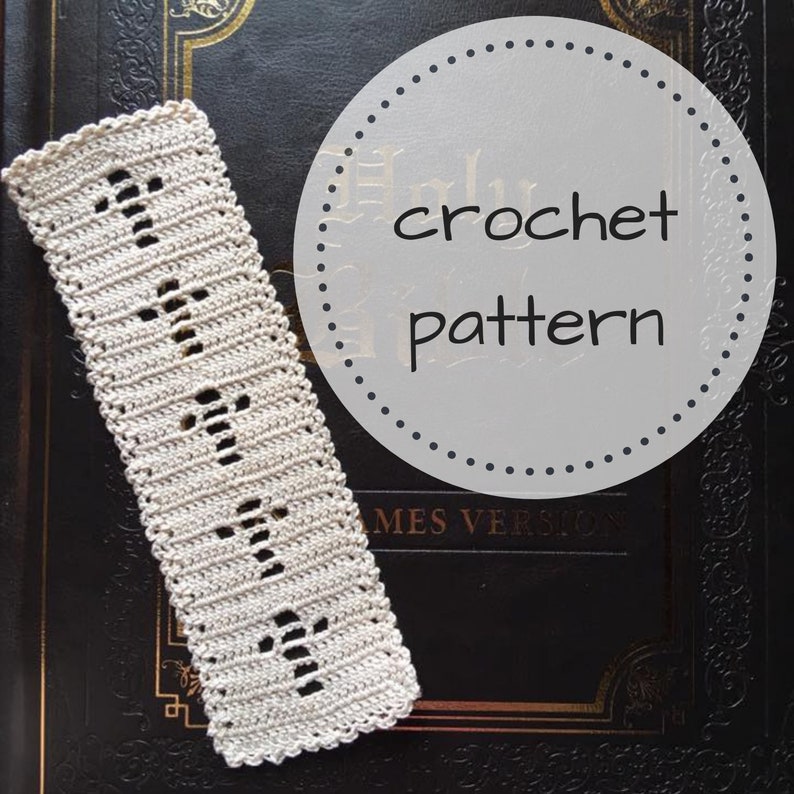 Crochet Solid Cross Bookmark Pattern, Cross Bookmark, Crochet Cross ...