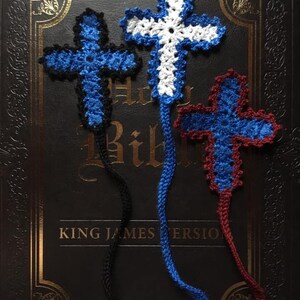 Crochet Cross Bookmark Pattern, Crochet Bookmark, Cross Bookmark ...