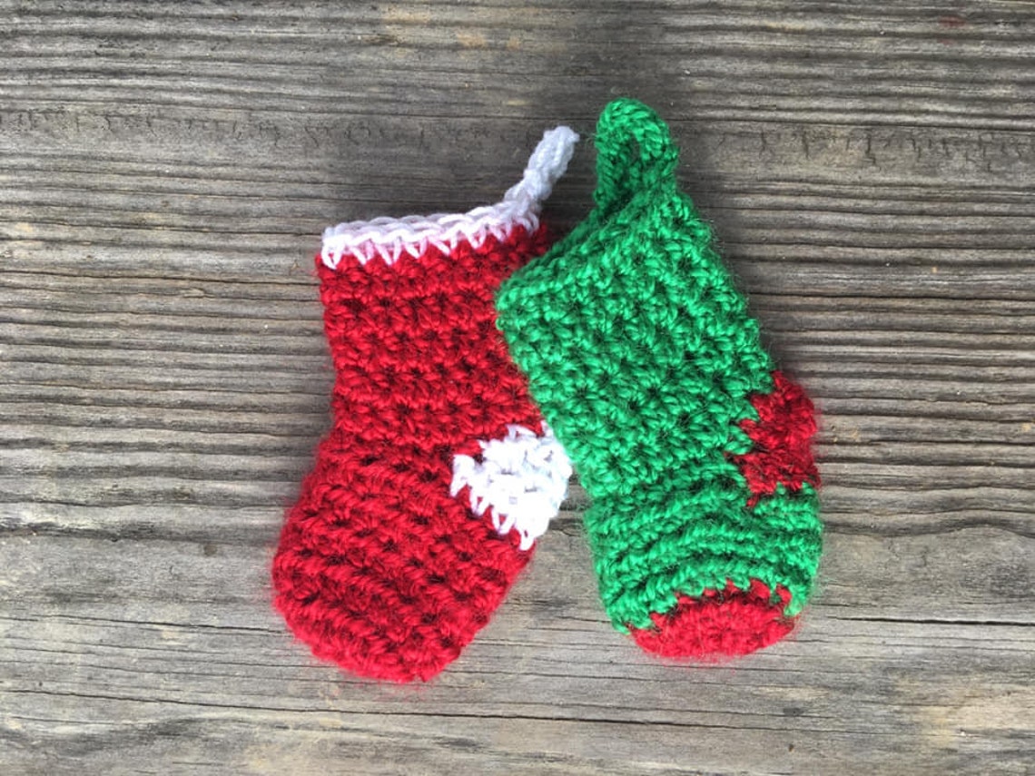 Crochet Christmas Stocking Ornament Pattern, Crochet Ornament ...