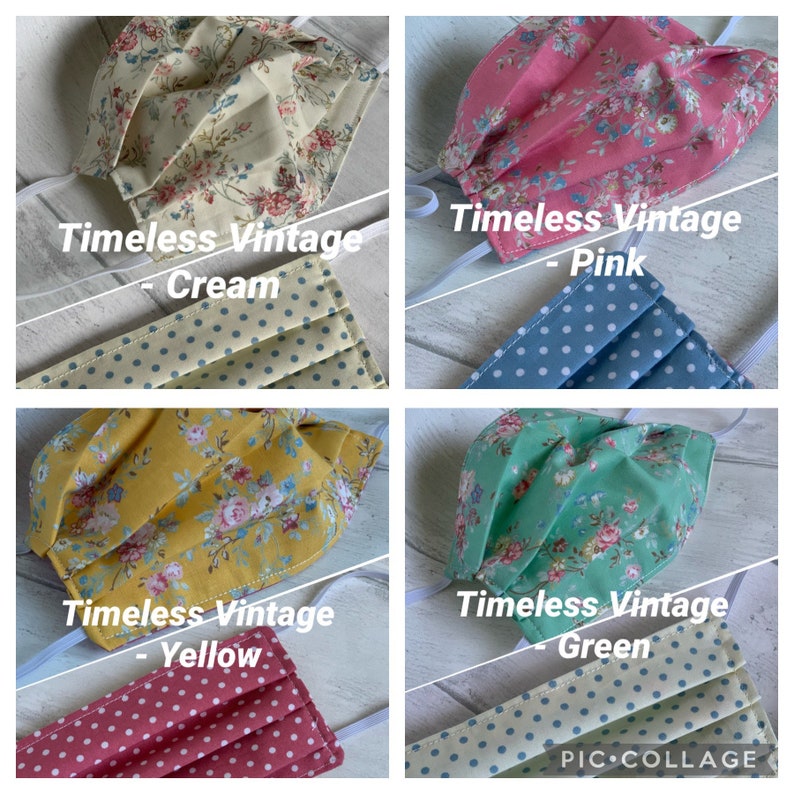 Pretty Fabric Face Masks Washable and Reusable ONE SIZE - Etsy UK