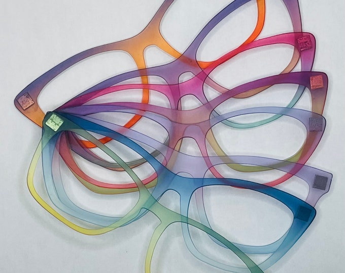 Translucent Ombre Acrylic Eyewear Topper for Interchangeable Magnetic ...