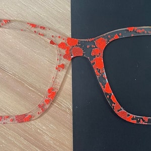 Blood Splatter Acrylic Eyewear Topper for Interchangeable Magnetic ...