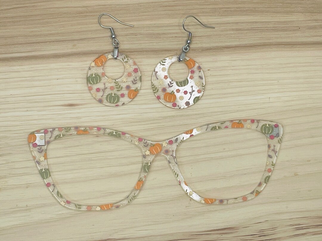 Pumpkin Translucent Acrylic Eyewear Topper for Interchangeable Magnetic ...