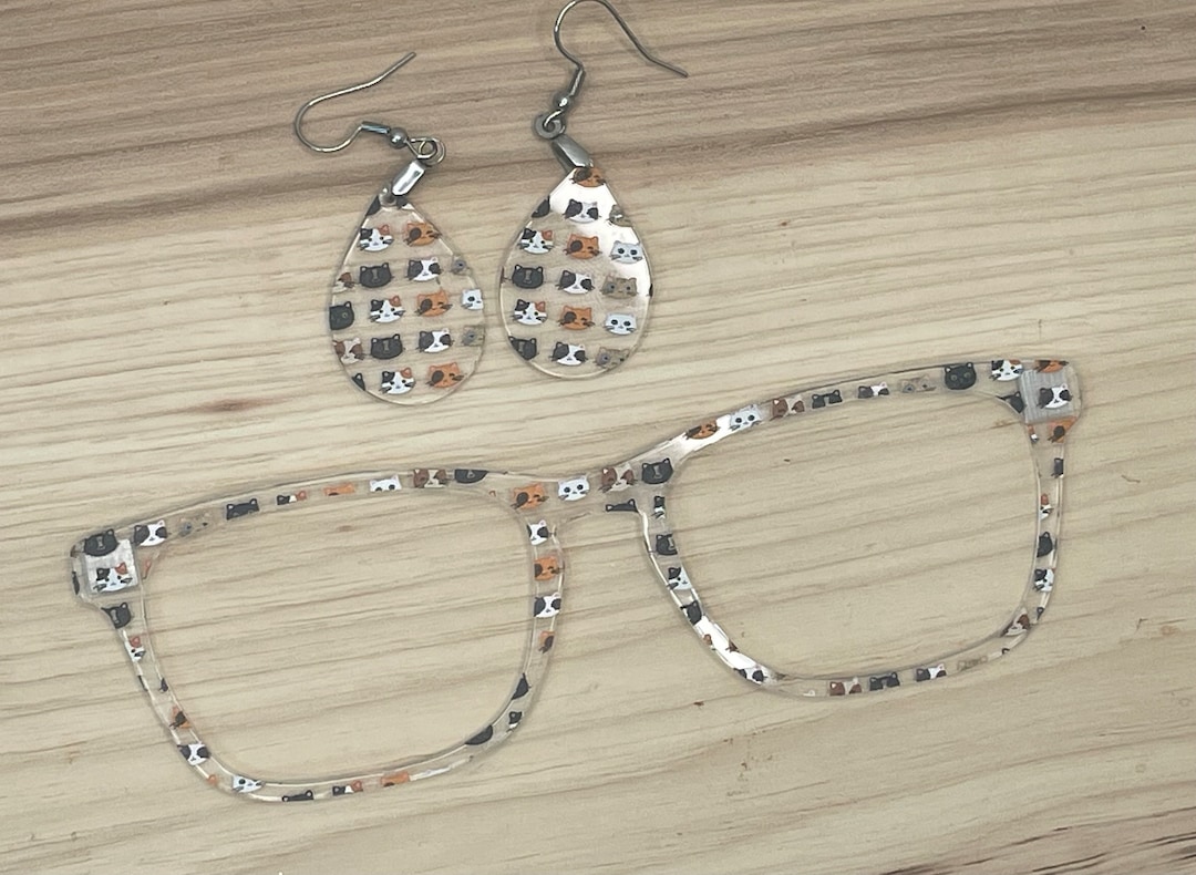 Cat Faces Translucent Acrylic Eyewear Topper for Interchangeable ...