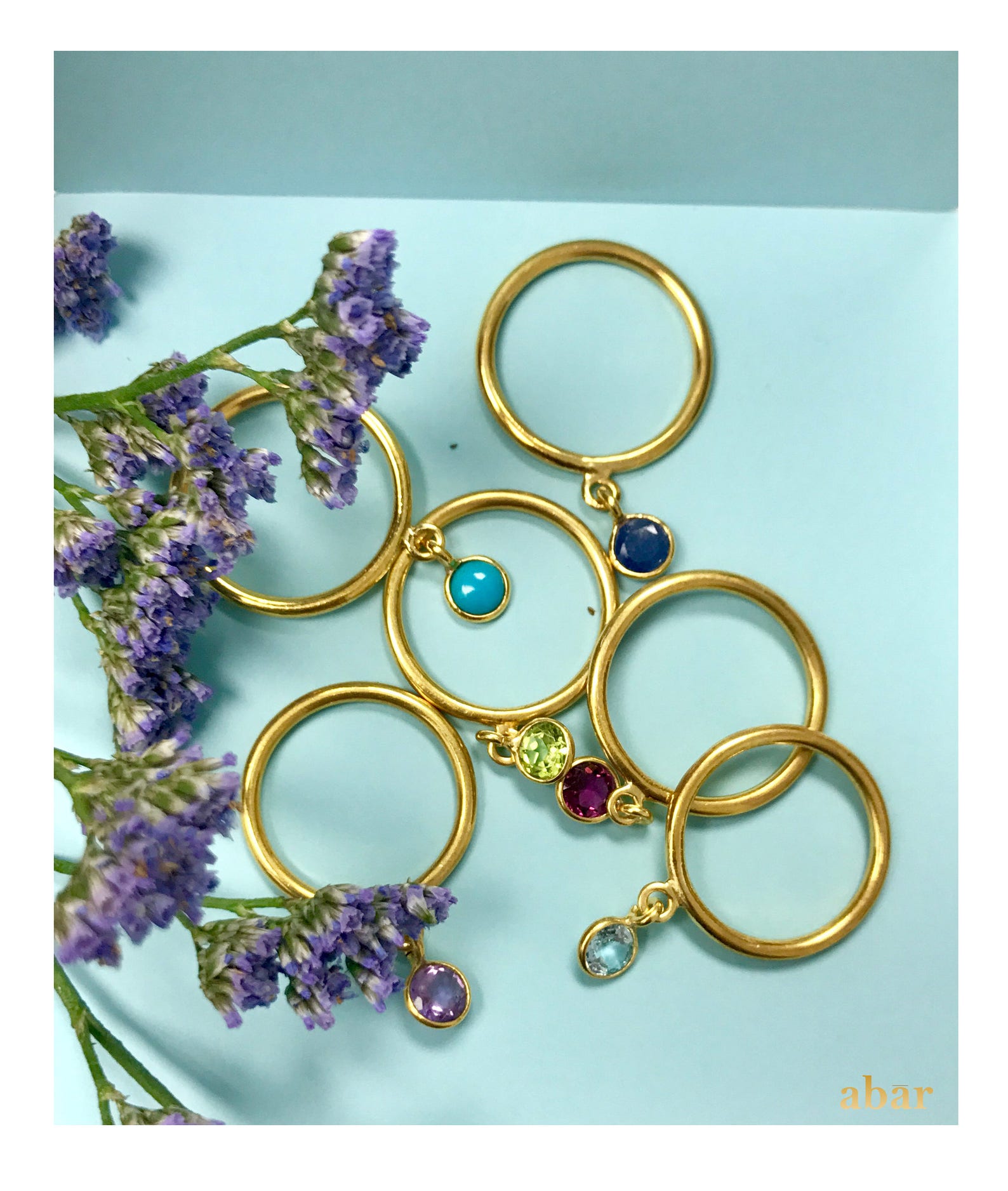 Gemstone Dangle Rings, Dangling Stone Rings, Dangle Charm Rings ...