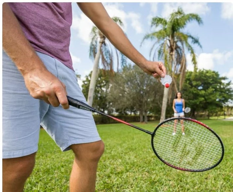 2 Player Badminton Racket Set 26 Long, Contains 2 Rackets With Tempered ...