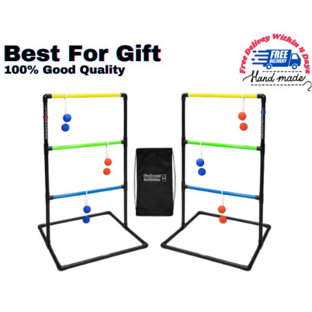 Sports Ladder Toss Game With 6 Bolo Balls Indoor Outdoor Backyard Lawn ...