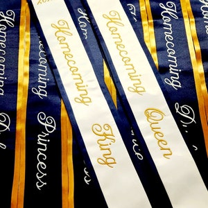 Custom Embroidered Pageant Sash With Caroline Font - Etsy