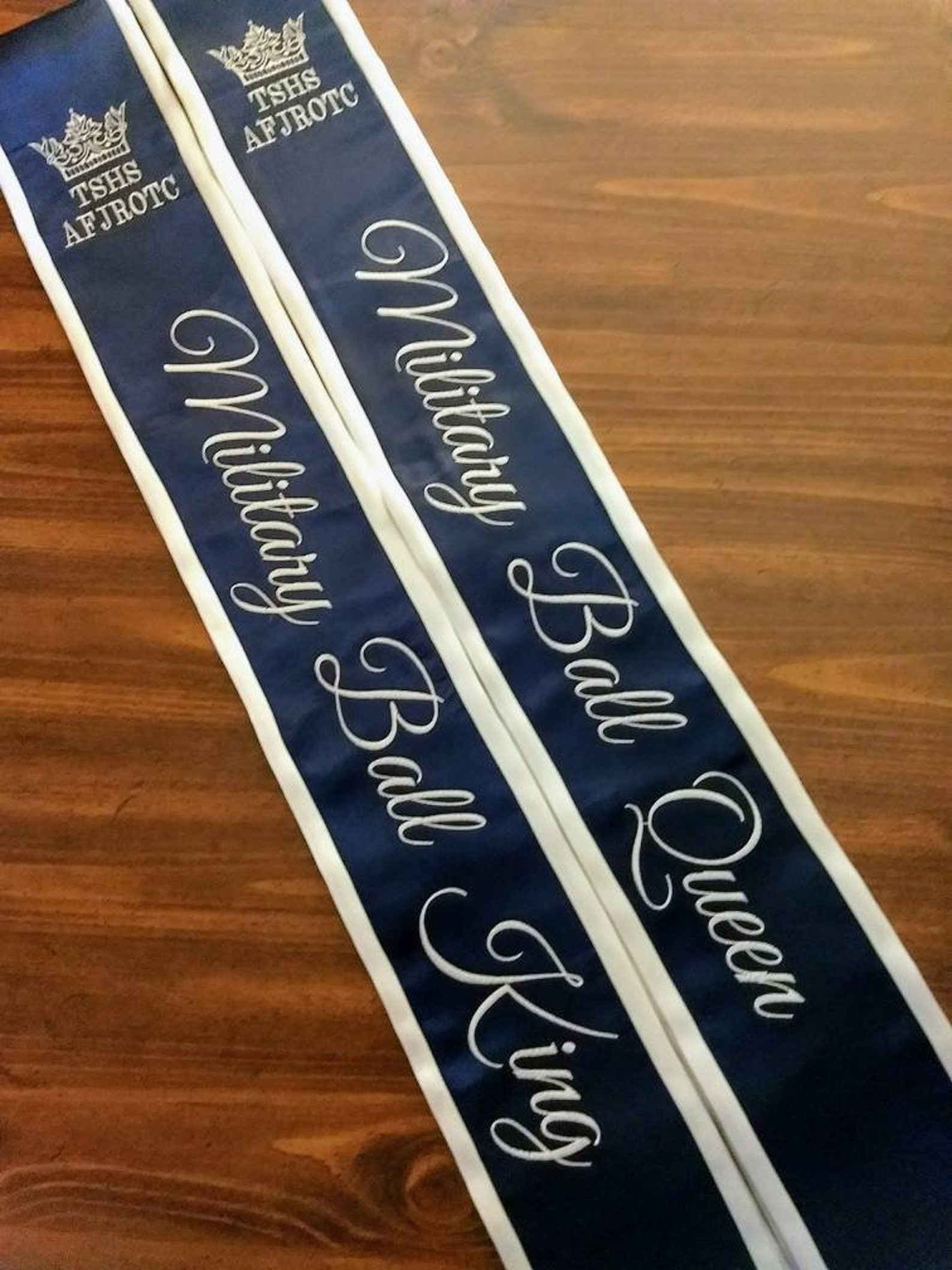Custom Embroidered Pageant Sash With Cursive Font - Etsy