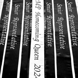 Custom Embroidered Sash/ Monotype Corsiva Font - Etsy